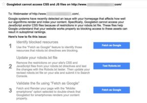 Googlebot cannot access CSS and JS files? Understanding what this means.